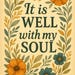 It is Well With My Soul – Christian Wall Art Printable | Vintage Floral ...