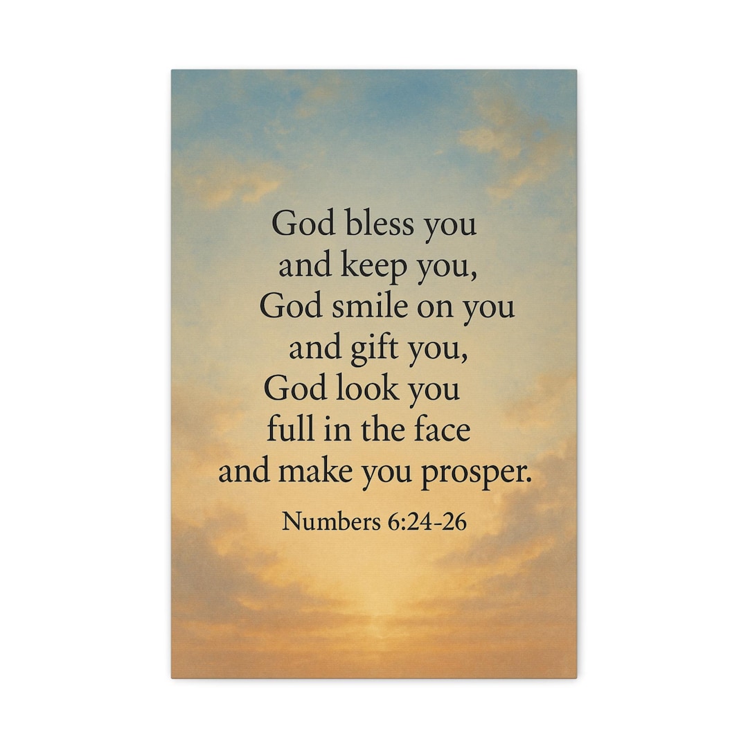 Canvas Print - Aaronic Blessing - Numbers 6:24-26 - Etsy
