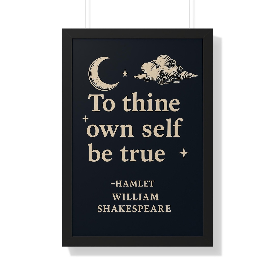 Vertical Poster - Shakespeare Hamlet Quote - Etsy