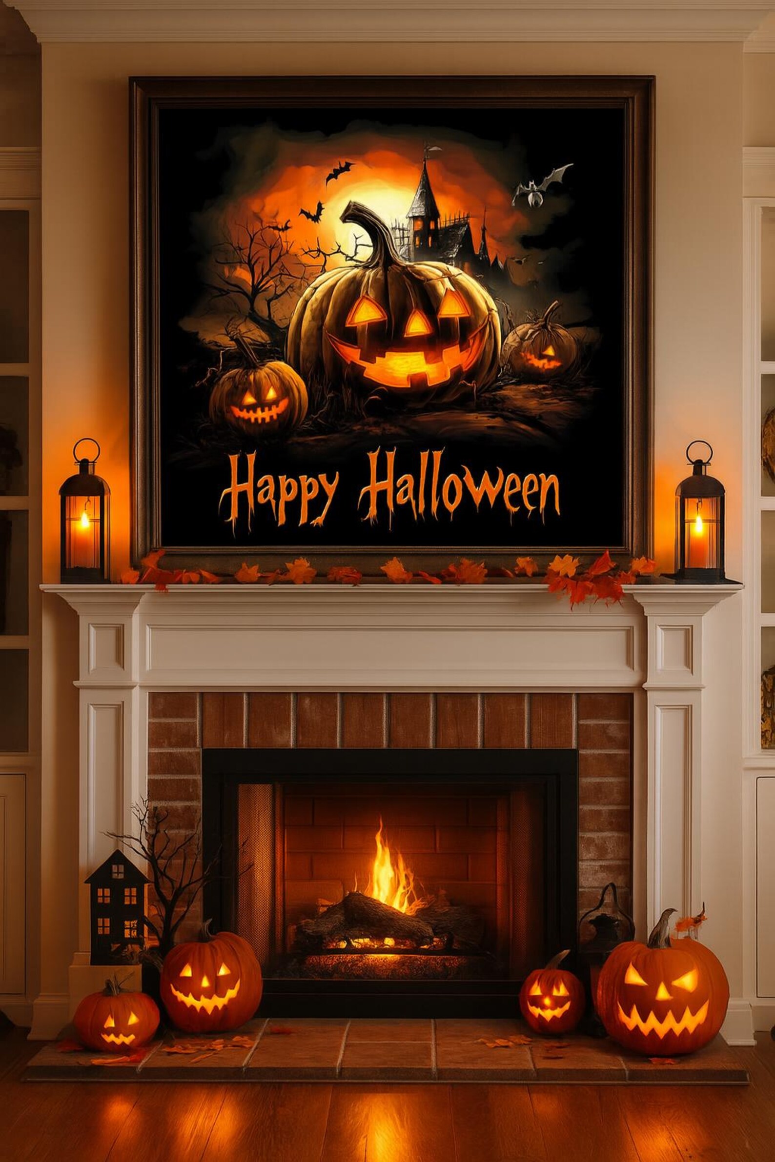 Pumpkin King's Eve – Haunted Halloween Digital Art | Spooky Printable ...