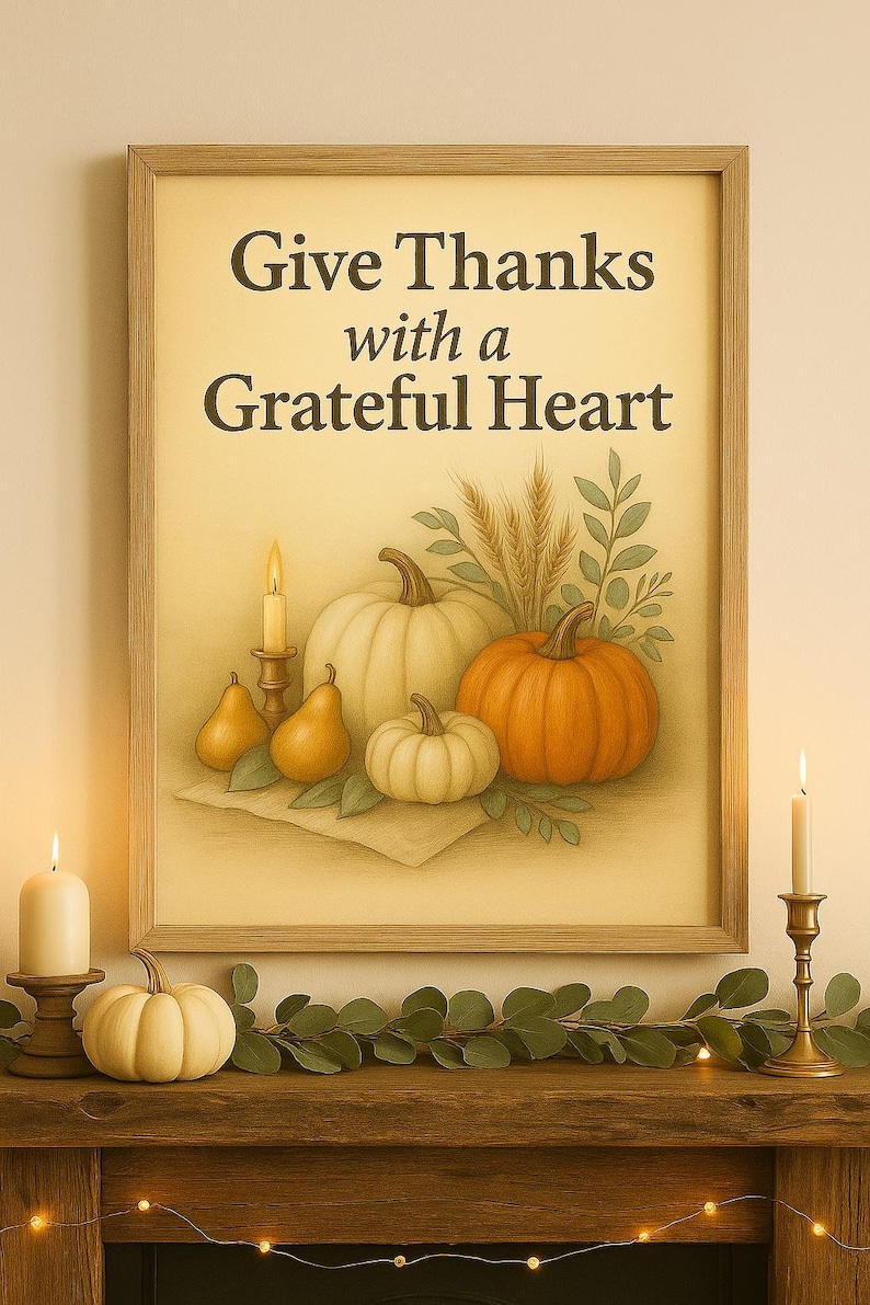 Give Thanks With a Grateful Heart – Vintage Thanksgiving Still Life ...