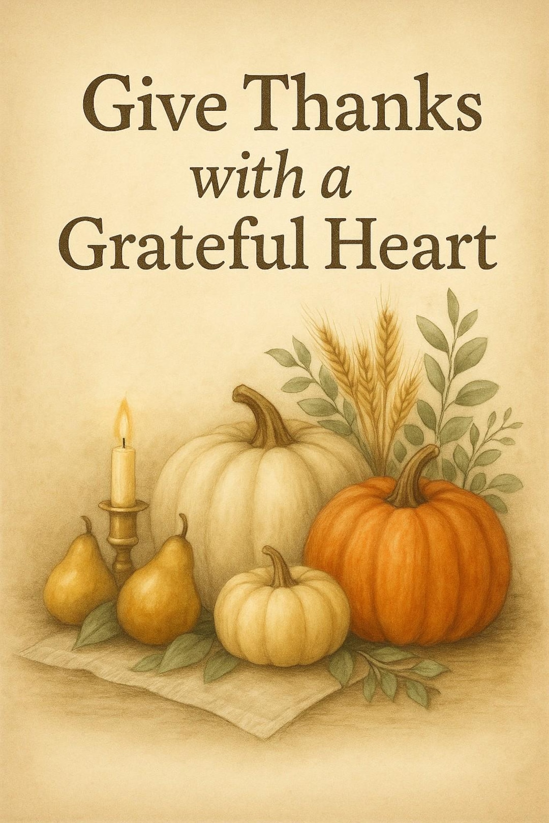 Give Thanks With a Grateful Heart – Vintage Thanksgiving Still Life ...