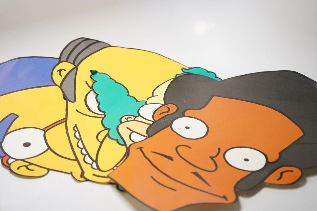 The Simpsons Mr Burns, Apu, Milhouse, Krusty Vintage Paper Mask ...