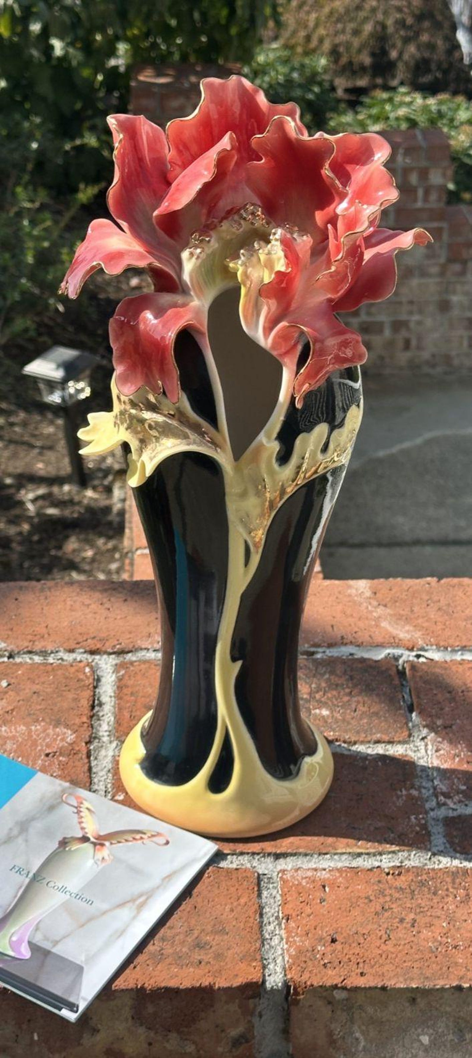 Franz Collection Porcelain Flower Vase-vermillion Peony-retired Design ...