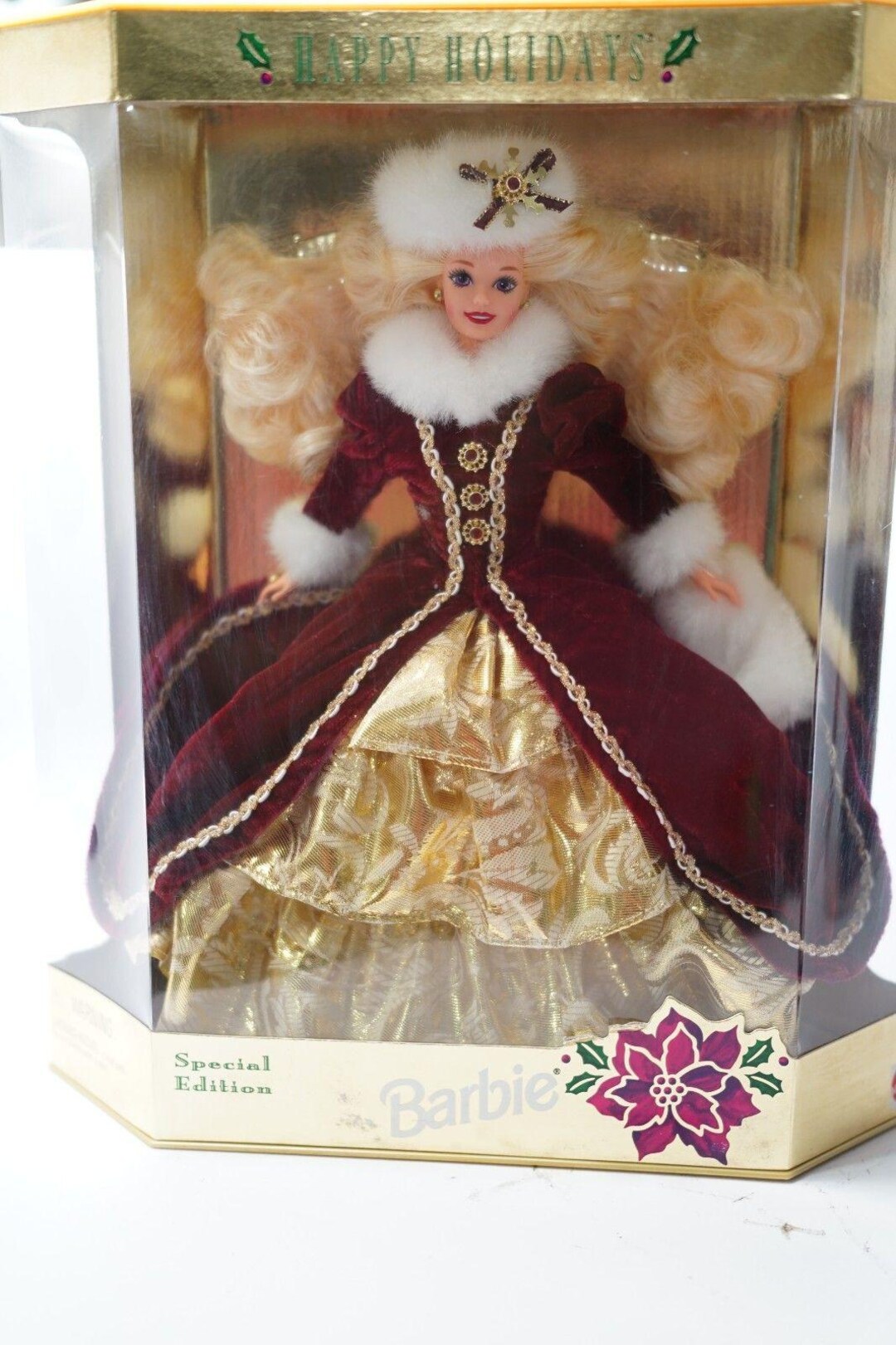 1996 Happy Holidays Special Edition Barbie Doll Mattel #15646 W/toys R ...