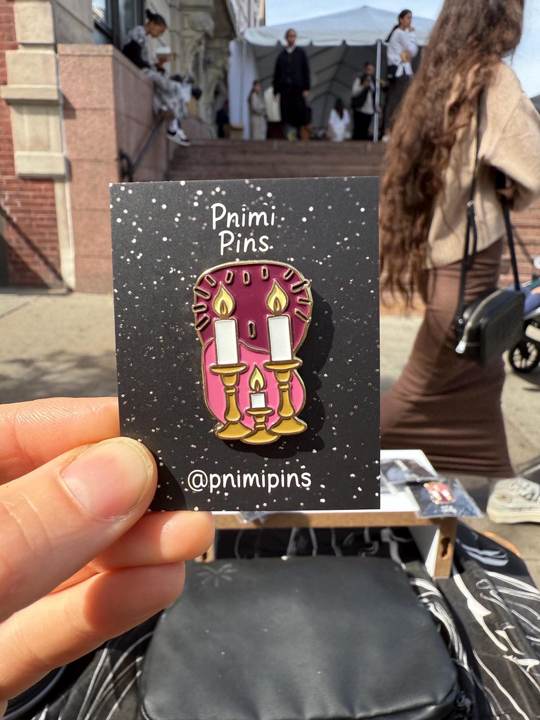 Shabbat/shabbos Candlesticks Enamel Pin – by Pnimi Pins - Etsy