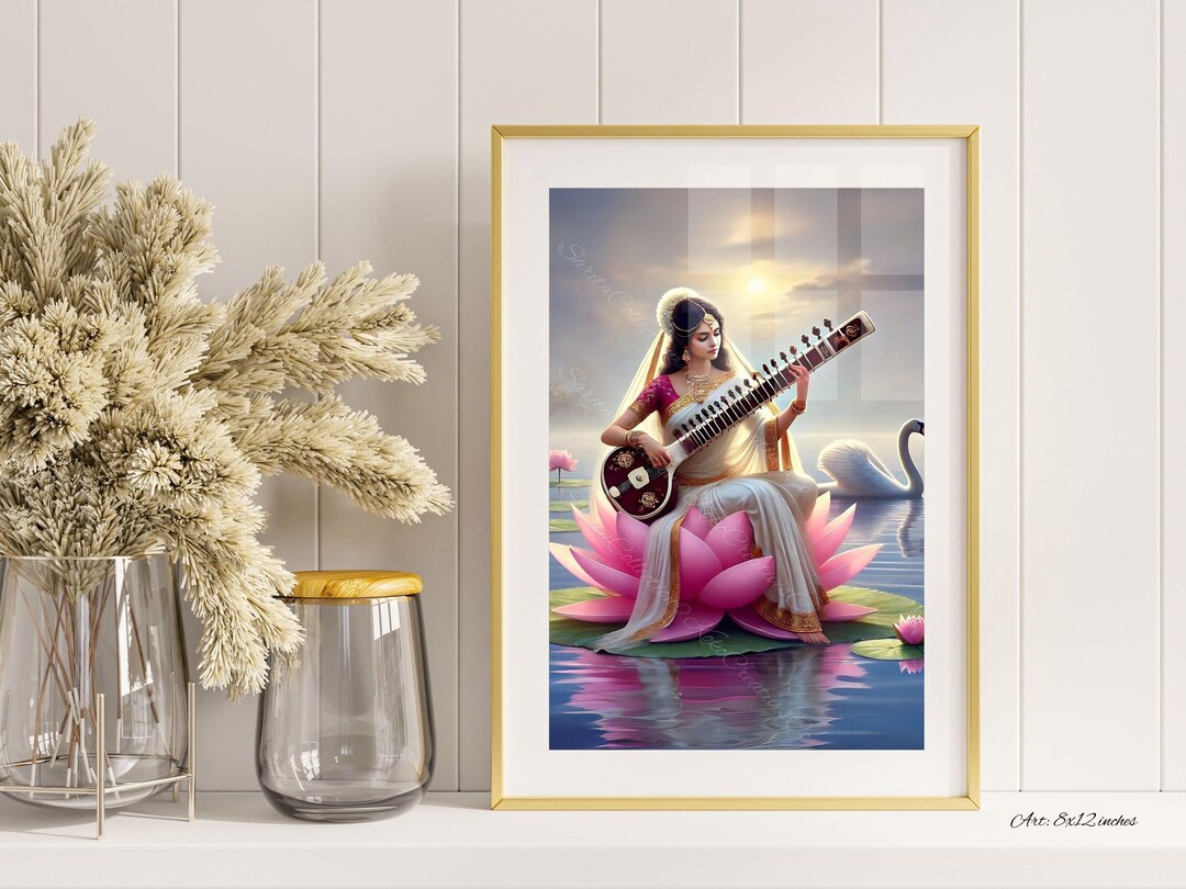 Saraswati, Hindu Deity Knowledge and Music Indian Meditation Diwali ...