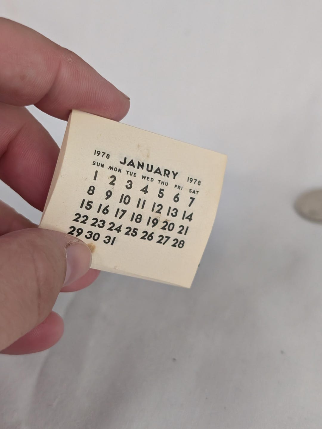2 Vintage Miniature Calendars– Dollhouse Accessory or Ephemera ...