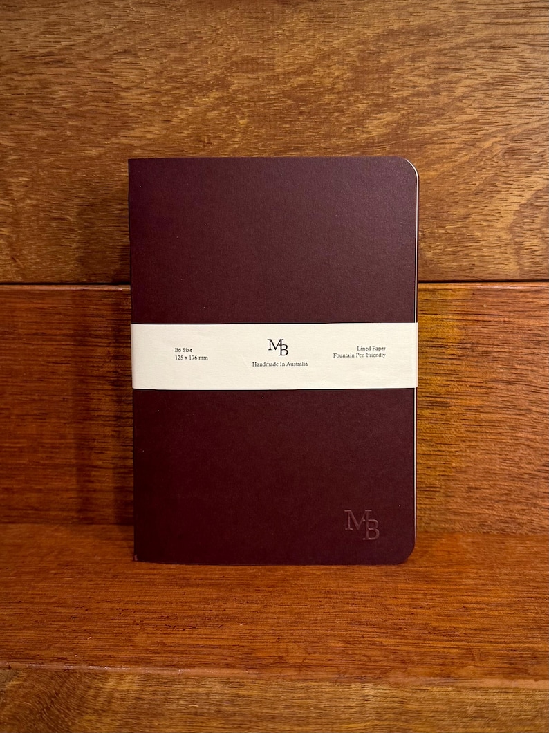Set of Two Handmade B6 Notebooks / Journal Inserts - Fountain Pen ...