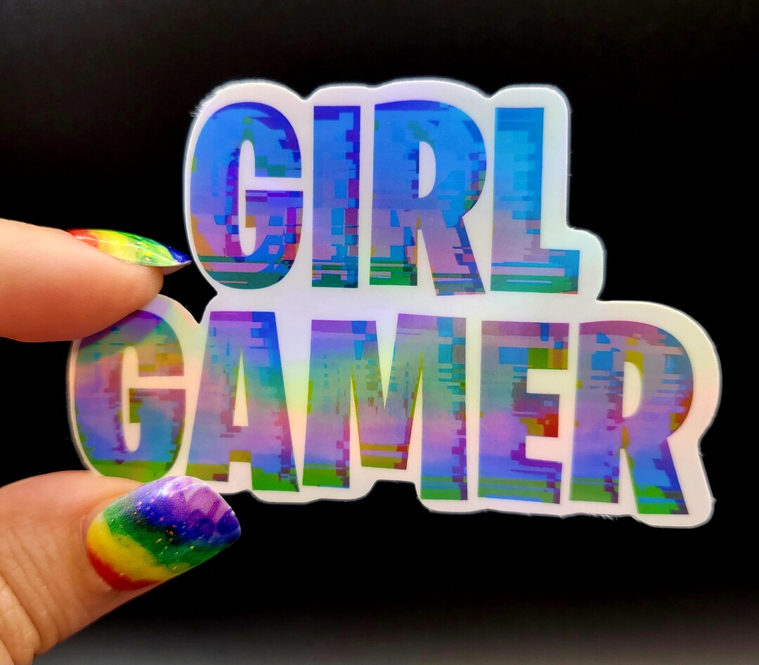 Girl Gamer Sticker for Water Bottle, Laptop, Skateboard - Etsy