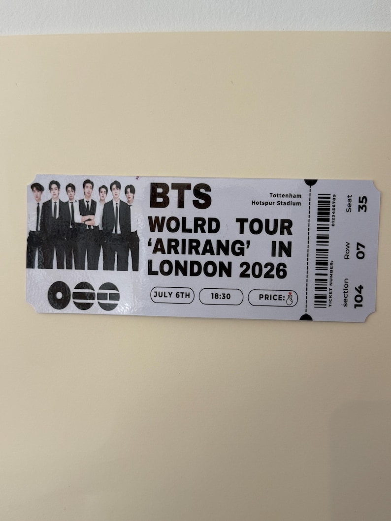 BTS 2026 ARIRNAG World Tour London Tottenham Hotspur Stadium 6th-7th ...