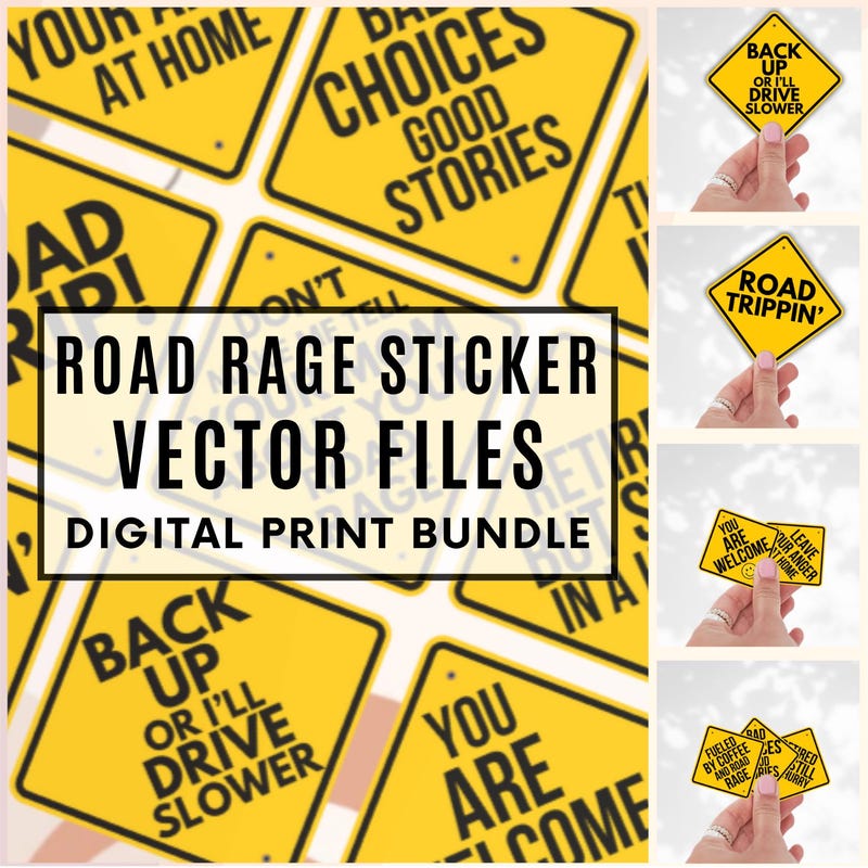 Funny Road Rage Car Signs - Etsy UK
