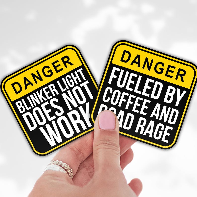 22 Danger Roadrage Printable Stickers, SVG, PDF Files, Printable Funny ...