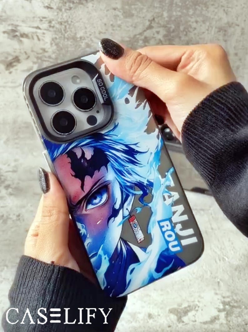 Demon Slayer iPhone Case Tanji Rou Fire and Ice | Anime IMD 3D Emboss ...