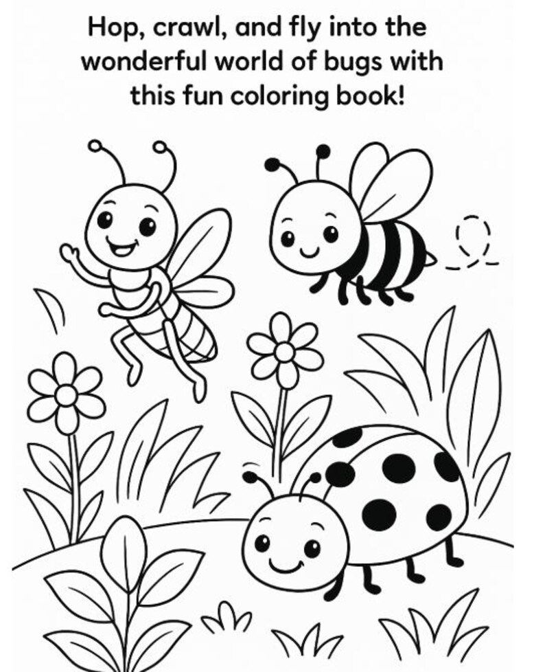It's a Bugs Life: A Fun Coloring Book for Kids 30 Printable Pages ...