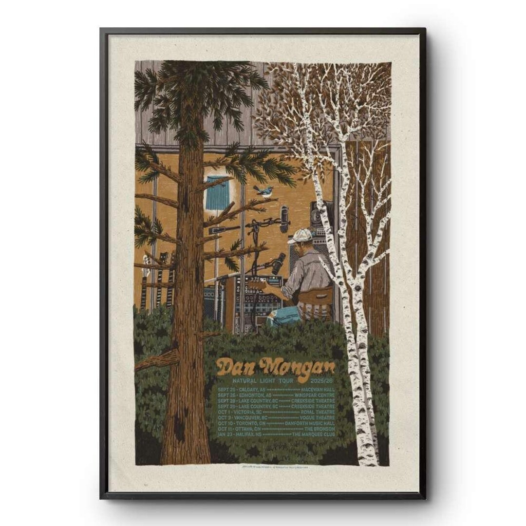 Dan Mangan Canadian Tour 2025 Poster - Etsy