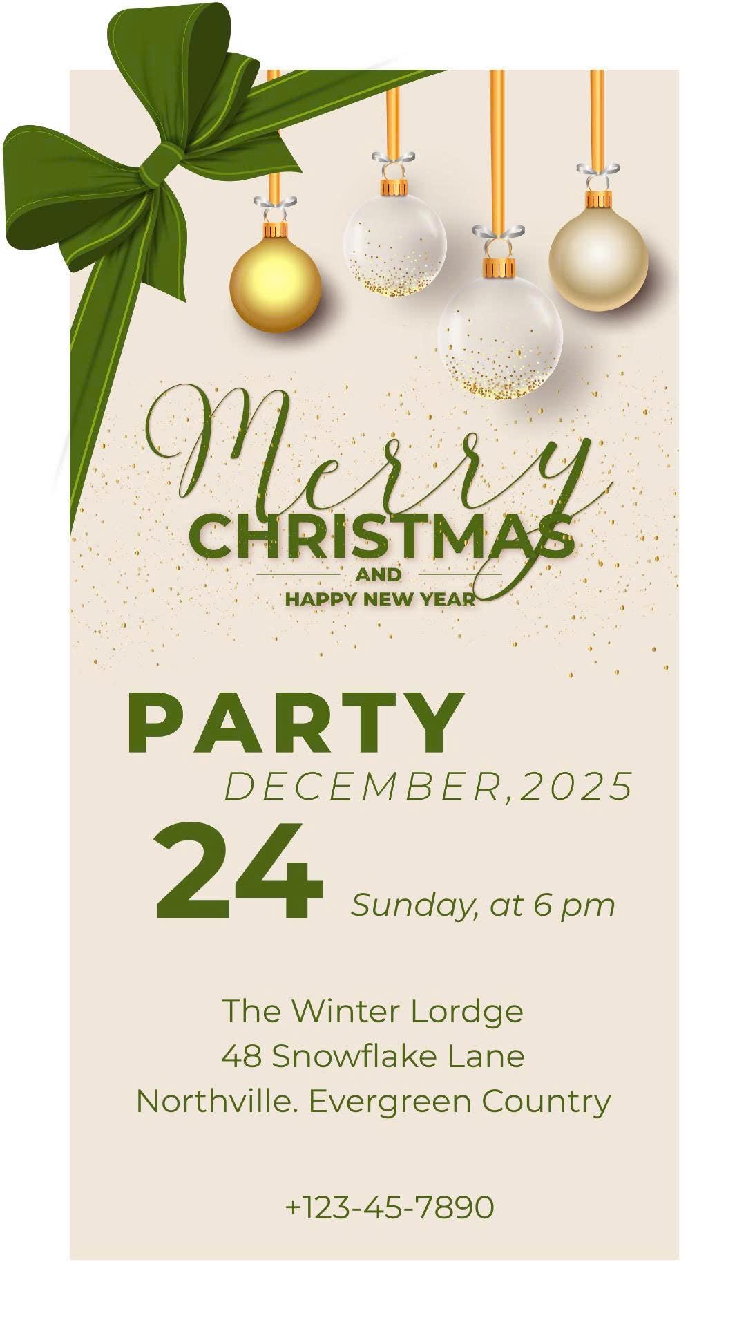 Editable Christmas Party Invitation Template | Printable Christmas ...