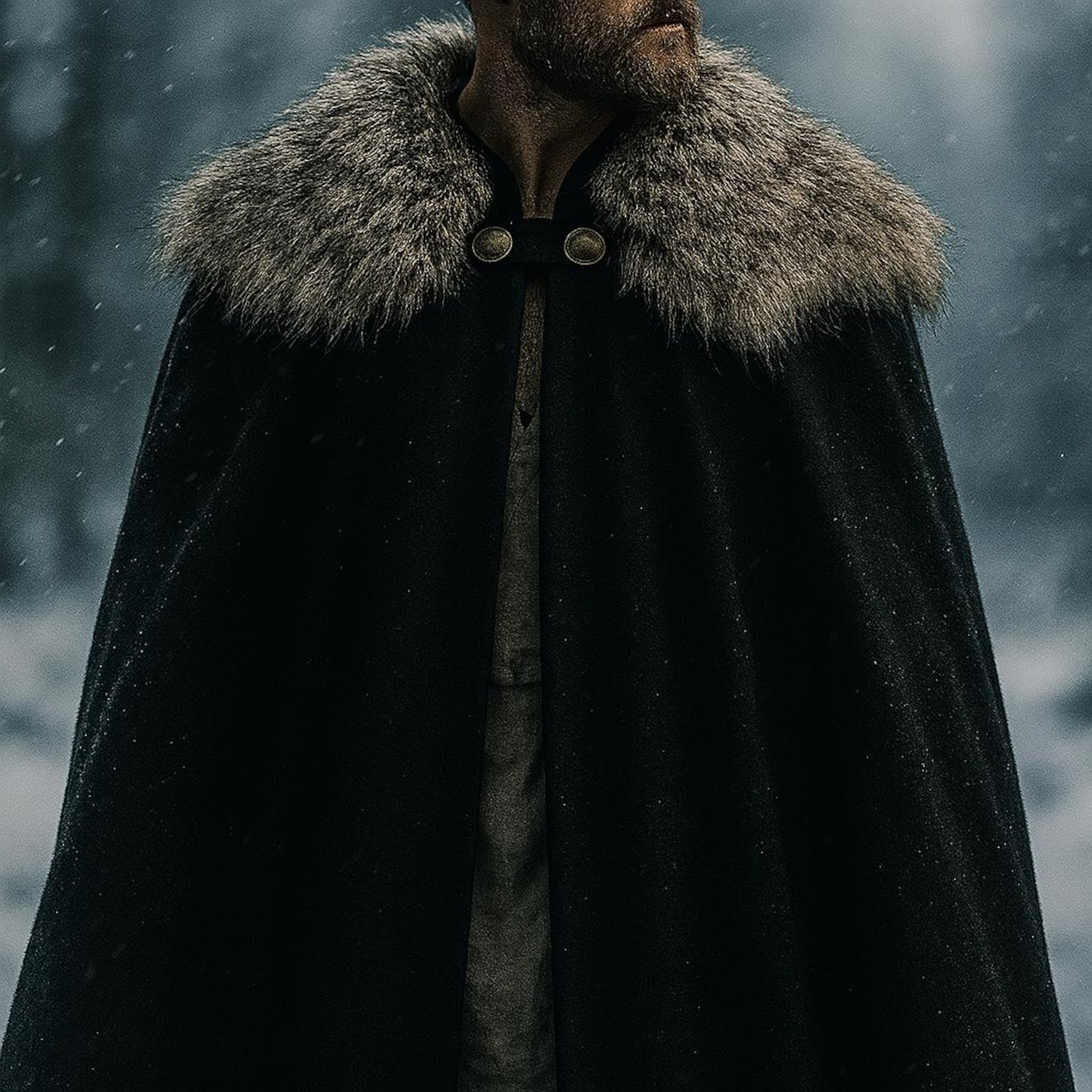 Handmade Viking Fur Cloak – Norse Medieval Cape With Faux Fur Trim ...