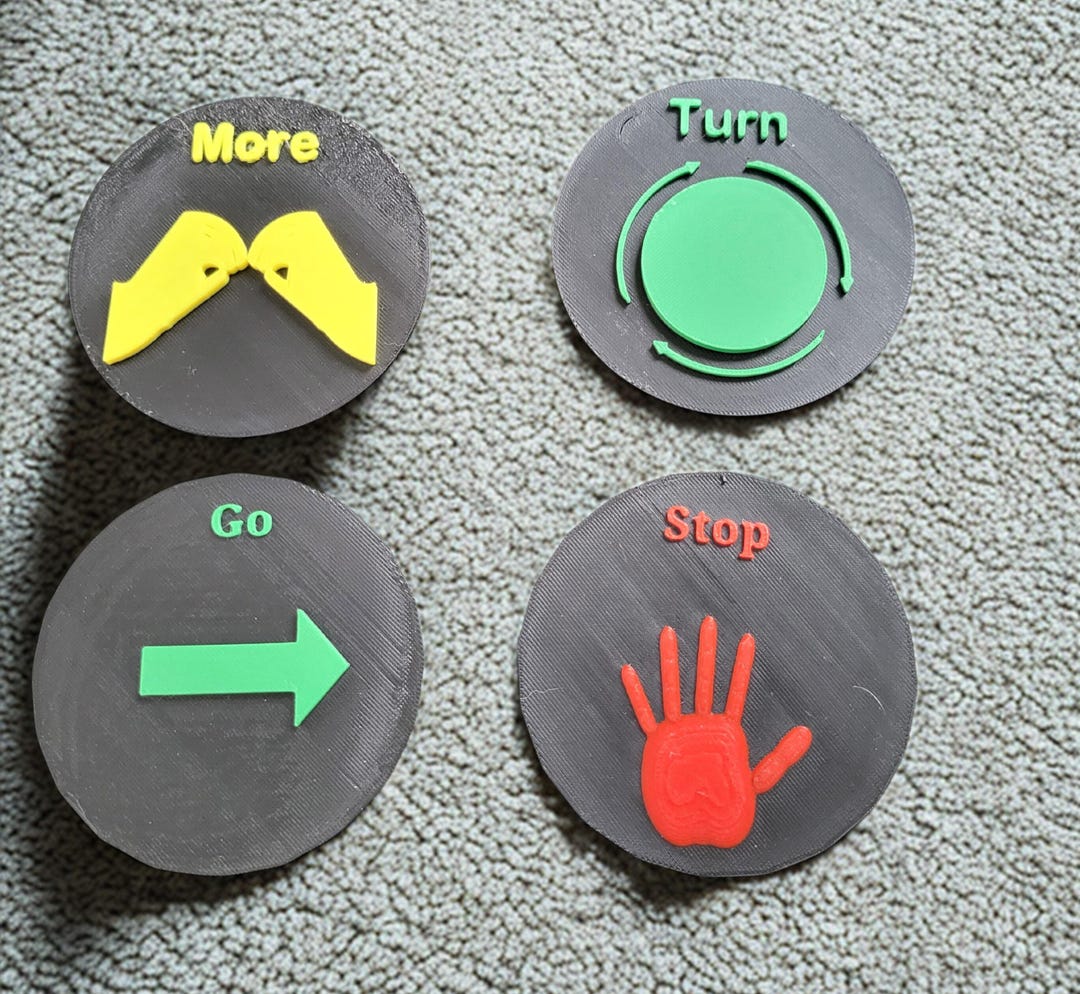 Choose Any 5 High-contrast 3D Printed Symbols – Customizable Tactile ...
