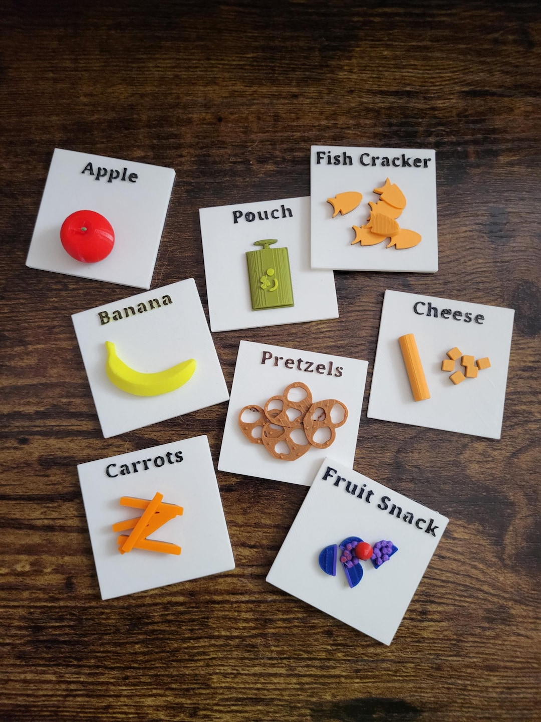 2-inch Snack Time Symbols — Tactile 3D Printed AAC Supports - Etsy