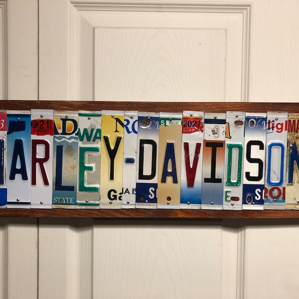 Harley Davidson License Plate Png - Etsy