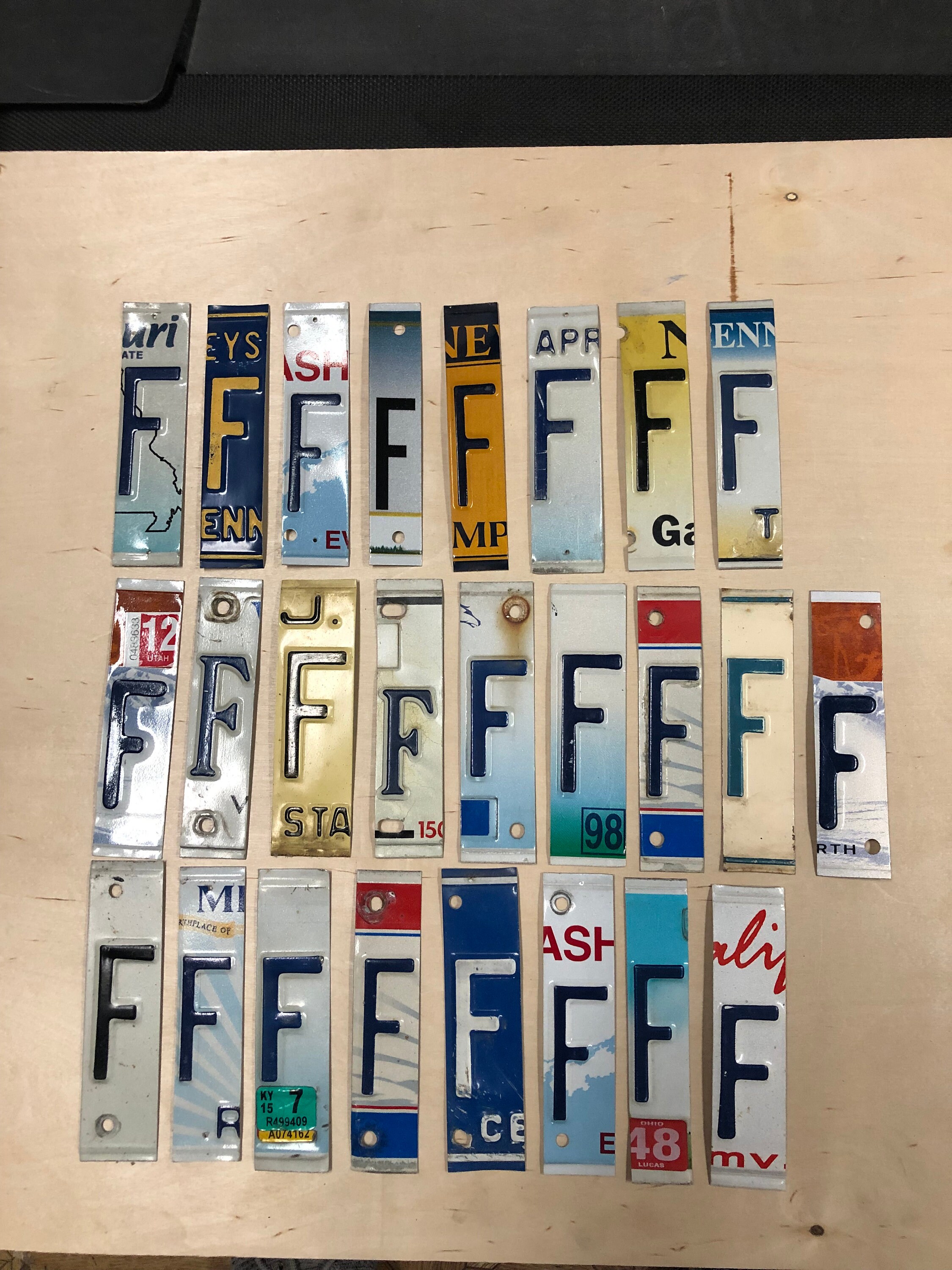 25 License Plate Letters ‘F’ to Build Your Own Signs - Etsy