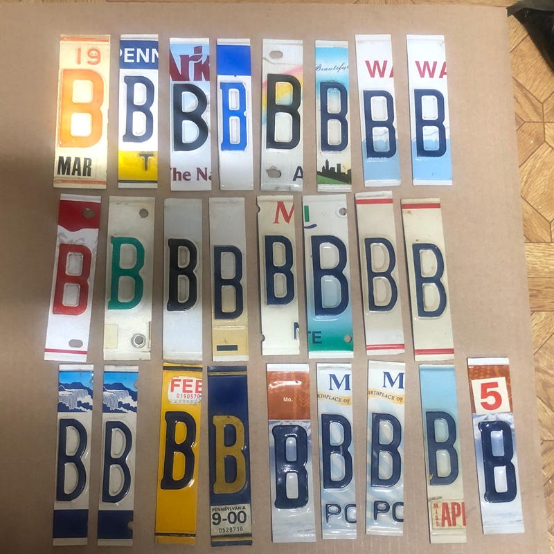 License Plate Letters - Etsy