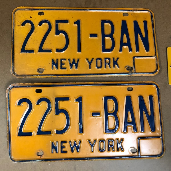 New York License Plate Letters - Etsy