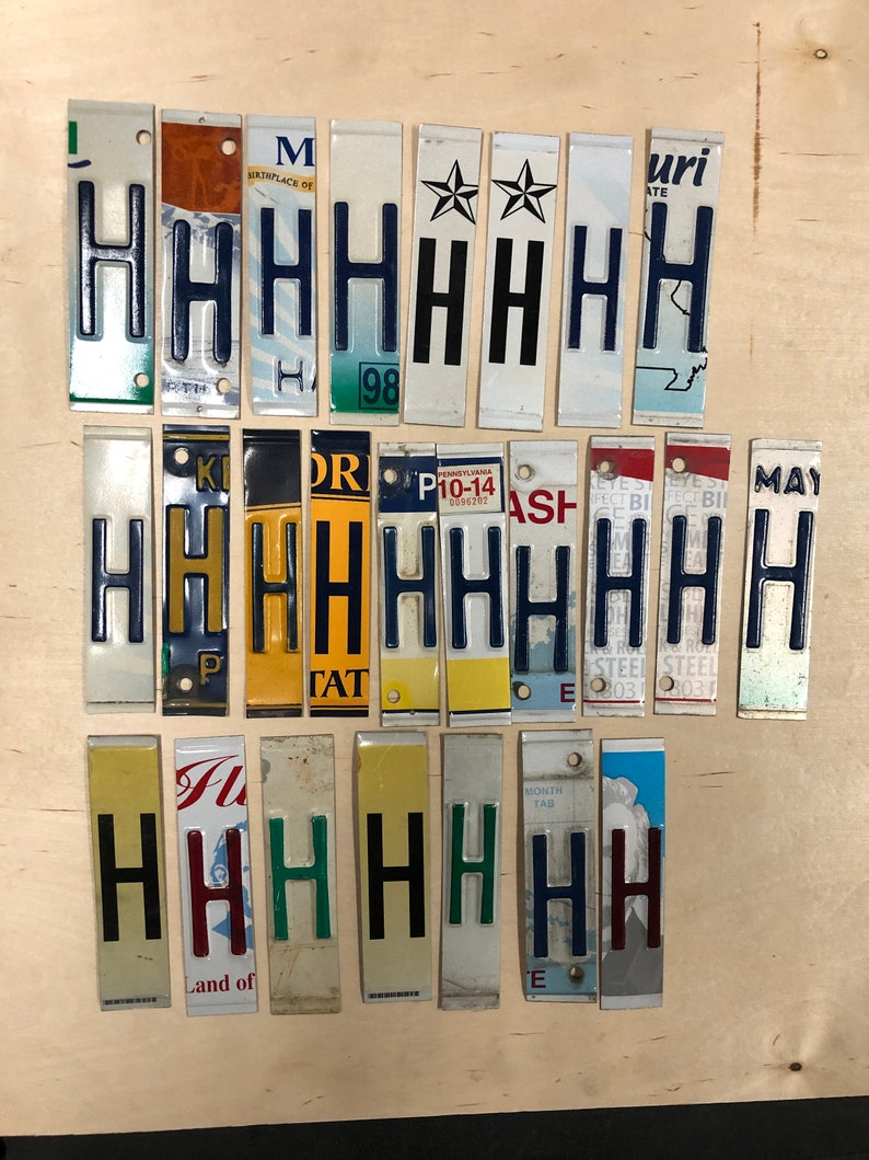 25 License Plate Letters ‘H’ to Build Your Own Signs - Etsy