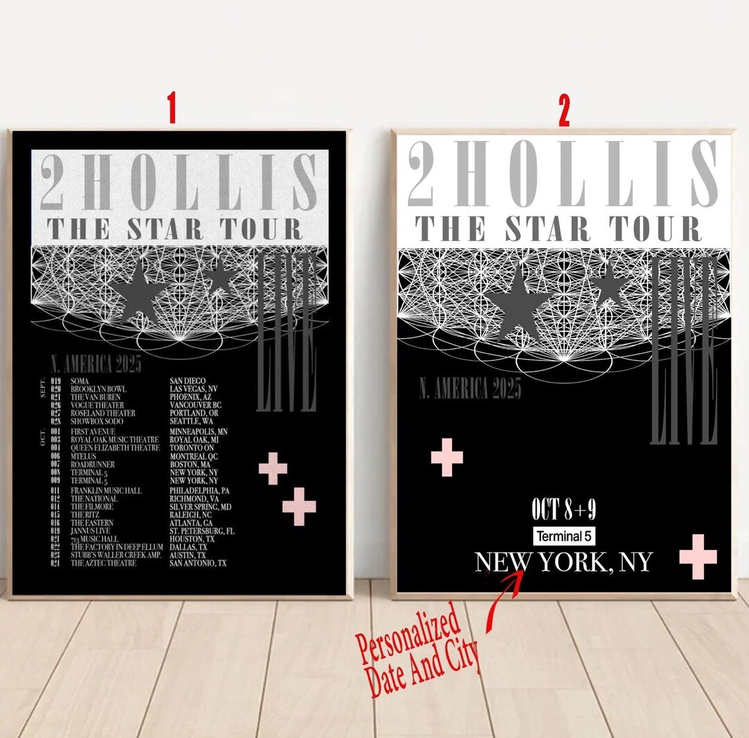 Custom 2hollis the Star Tour 2025 Poster - Etsy