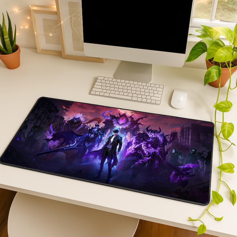 Solo Leveling Mouse Pad XXL Anime Desk Mat Sung Jin-woo With Shadow ...