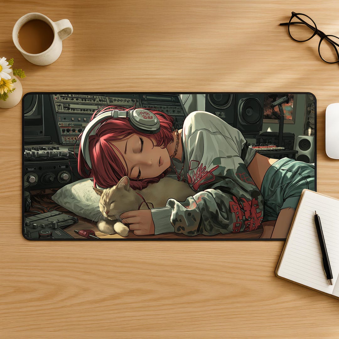Music Desk Mat Gaming Mousepad XXL | Gamer Room Decor, Chill Mouse Pad ...