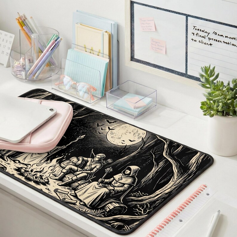 Dnd Desk Mat D&D Mousepad Dungeons and Dragons Fantasy RPG Campfire ...
