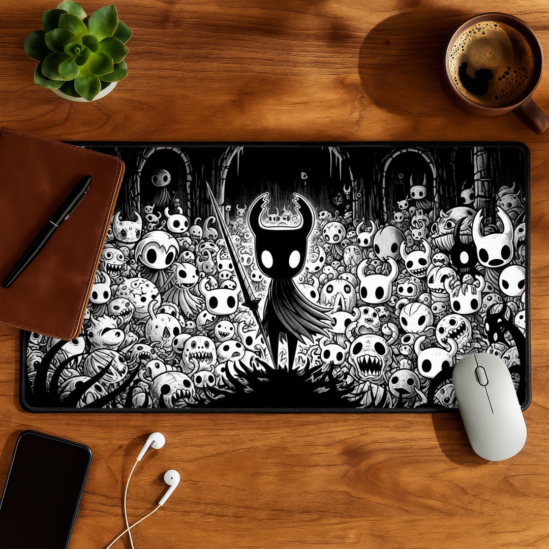 Hollow Knight Dungeon Mouse Pad Silksong Merch Dark Art Desk Mat Gothic ...
