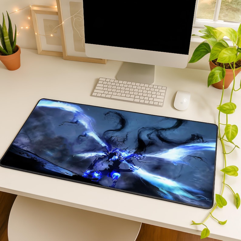 Solo Leveling Mouse Pad XXL Anime Desk Mat Beru General Rank Aura ...