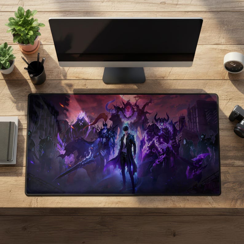 Solo Leveling Mouse Pad XXL Anime Desk Mat Sung Jin-woo With Shadow ...