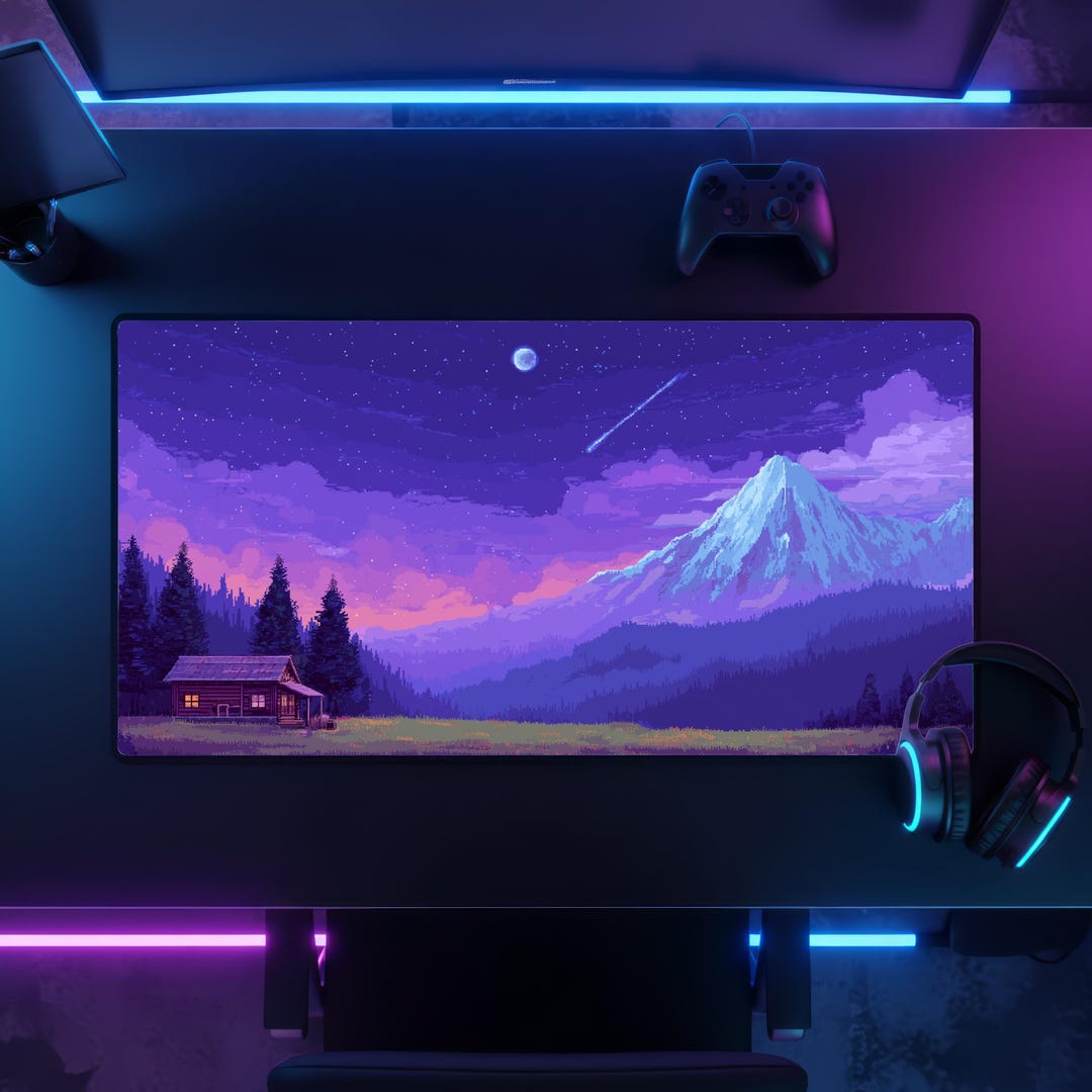 Pixel Gamer Mouse Pad Stardew Valley Gaming Mousepad XXL Shooting Stars ...