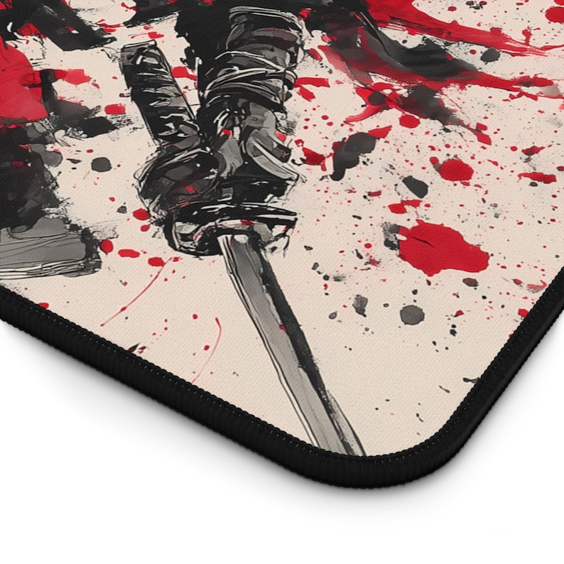 Japanese Ink Art Desk Mat Samurai Warrior Gaming Mousepad XXL Ronin ...