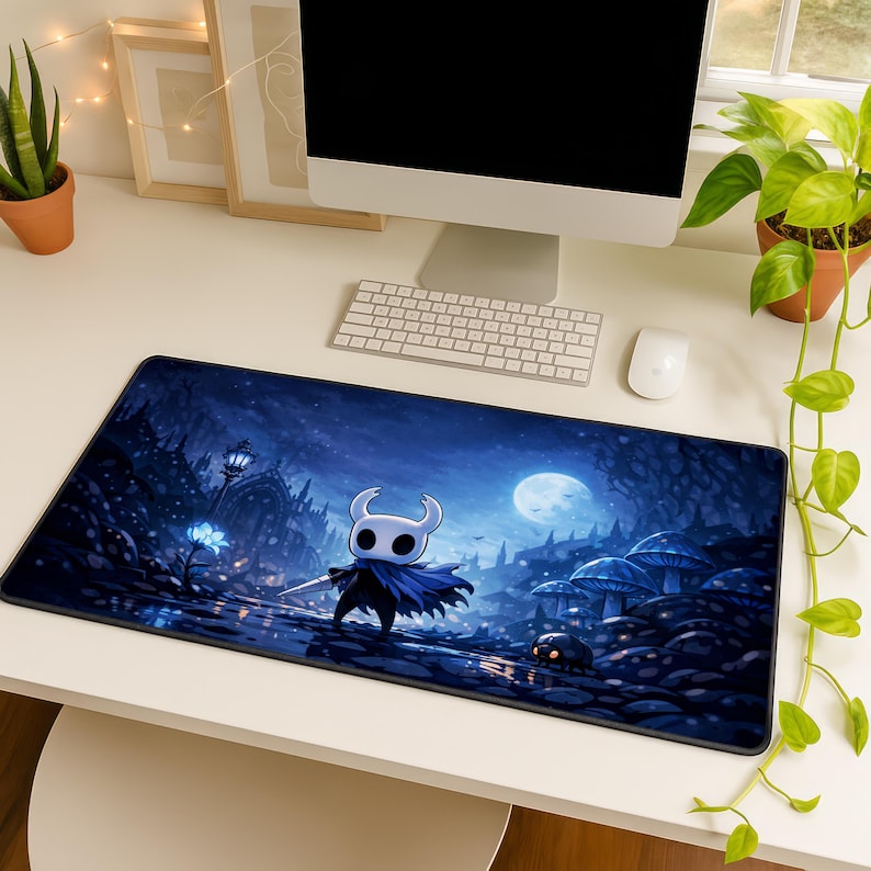 Hollow Knight Hero Desk Mat Indie Game Mouse Pad Hallownest Decor ...