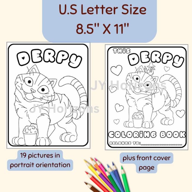 Derpy Tiger Coloring Book, Korean Minhwa Kawaii Art (digital Download ...