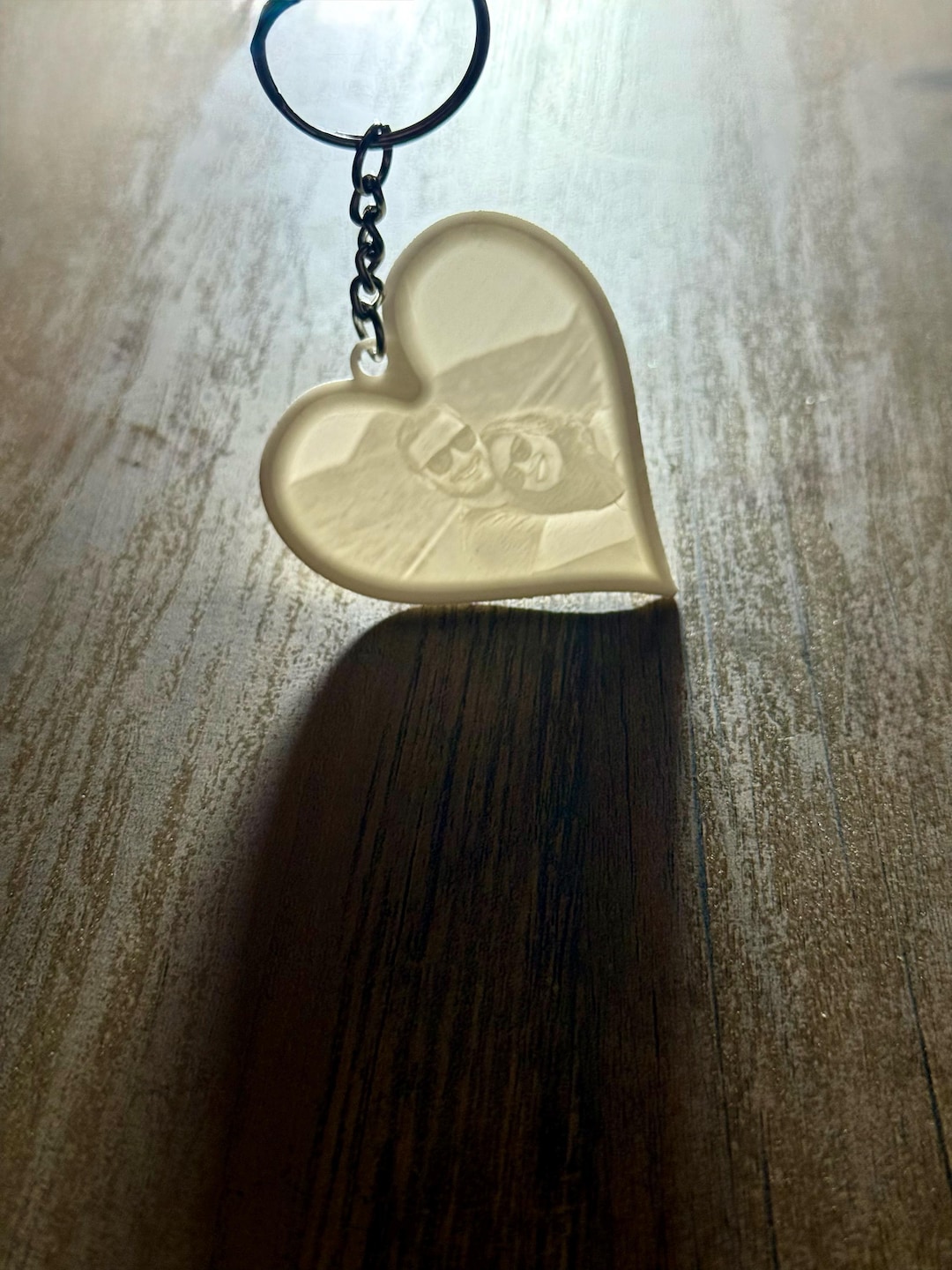 3D Printed Photo Lithophane Heart Keychain: Personalized Keepsake - Etsy UK