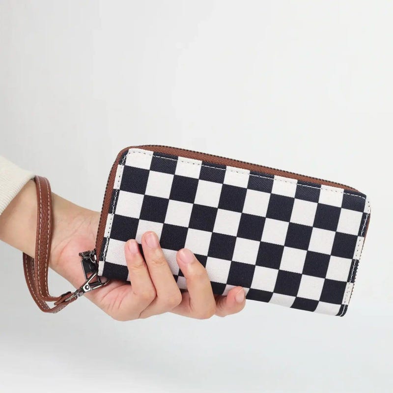 Checkered Wallet - Etsy