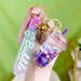 Colorful Boba Milk Tea Liquid Keychains Cute Floating Bubble for Car ...