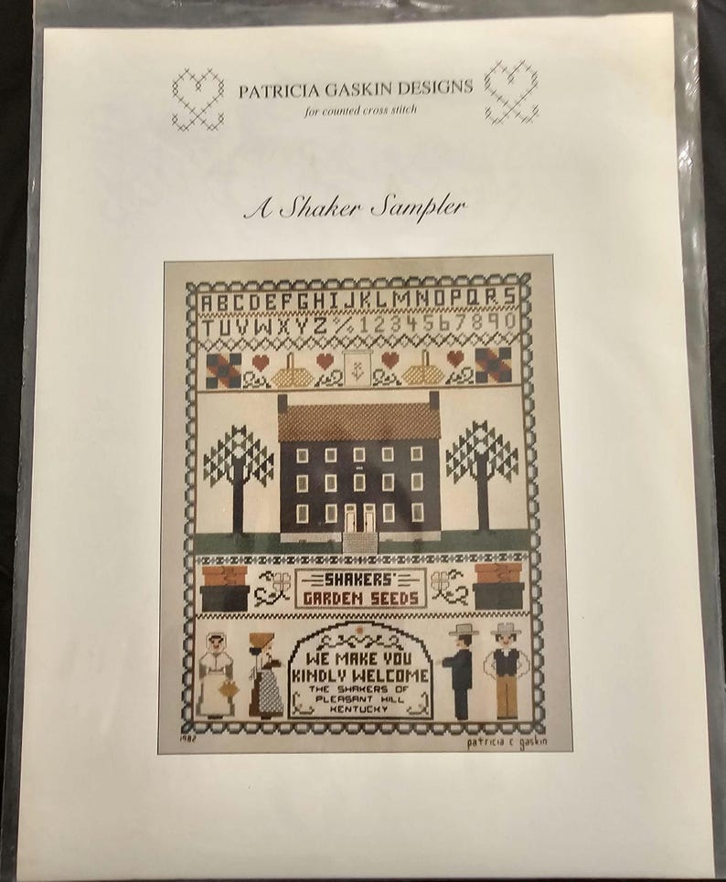 A Shaker Sampler Cross Stitch Pattern - Etsy