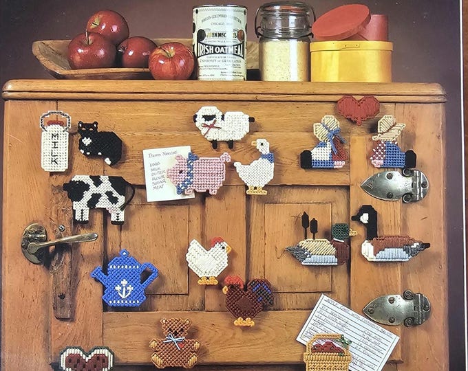 Magnets Go Country Plastic Canvas Vintage Plastic Canvas - Etsy