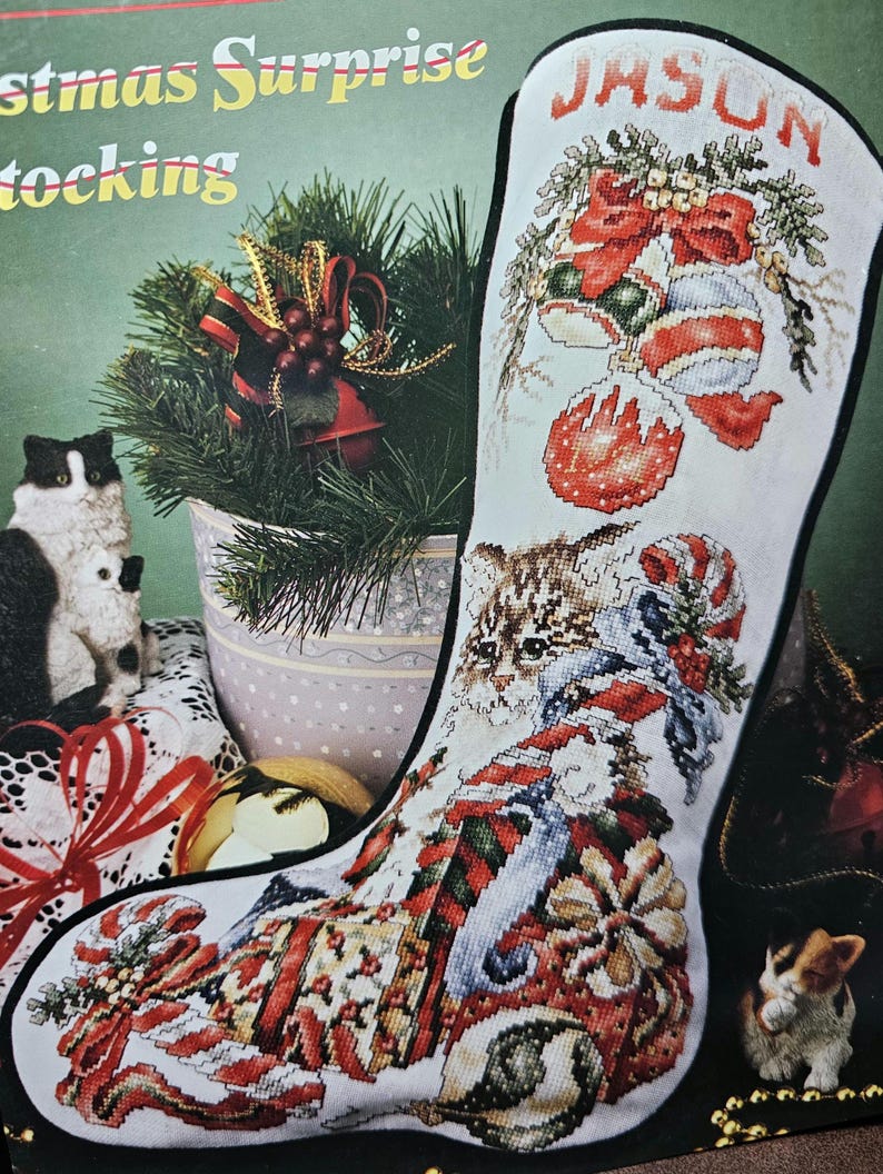Christmas Surprise Stocking Cross Stitch Pattern Stoney Creek ...