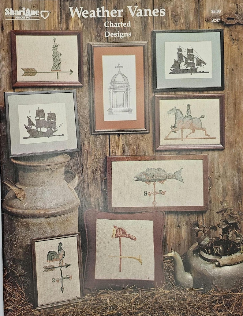 Weather Vanes Cross Stitch Pattern Vintage Cross Stitch - Etsy