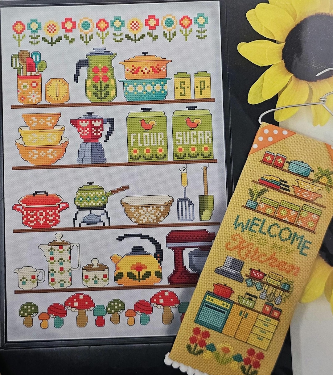 That 70s Kitchen Cross Stitch Pattern Tiny Modernest Retro Kitchen ...
