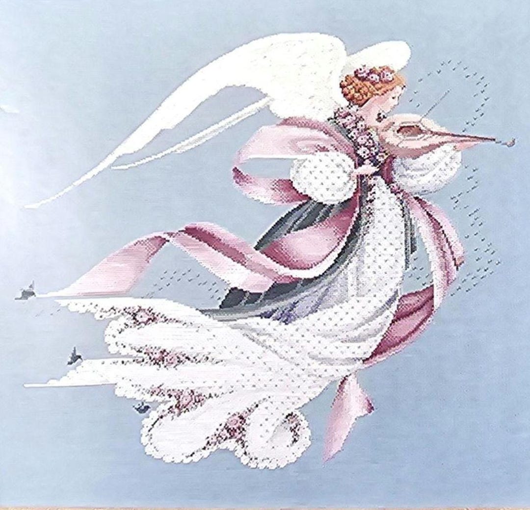 Angel of Spring Cross Stitch Pattern: Lavender and Lace Victorian ...