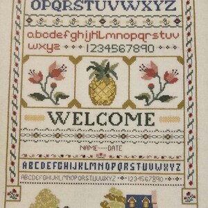 Welcome Sampler Cross Stitch Pattern - Etsy